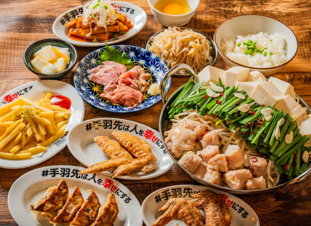 【肉づくし宴会♪】もつ鍋×手羽先★酔っ手羽スペシャルコース全9品：4,000円（税込）